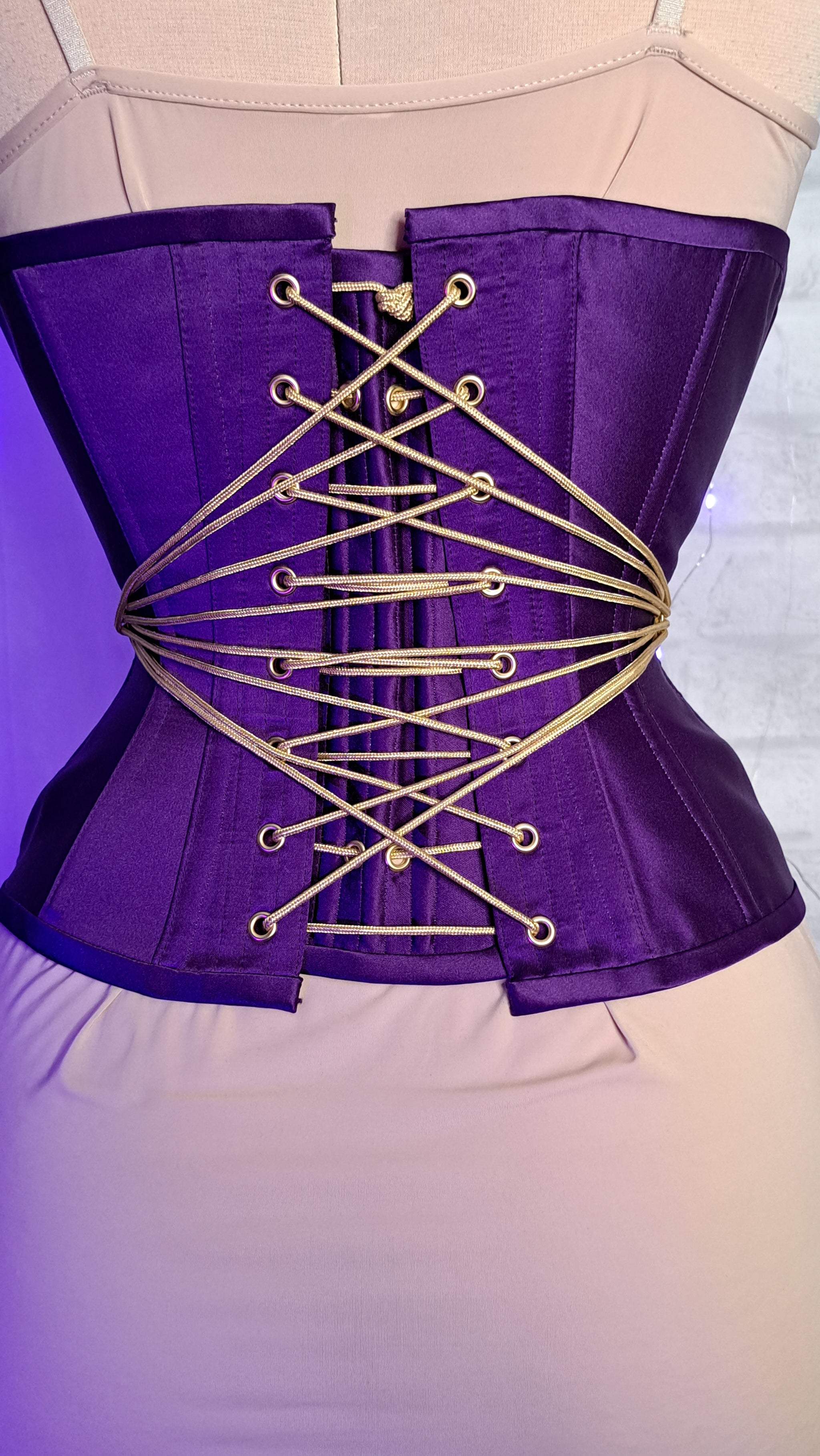 Rebecca - underbust corset with metallic fan lacing – Woman's Armor ...